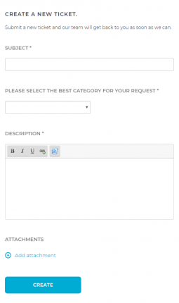 Putting a ticket form on your company website | How to useOneDesk