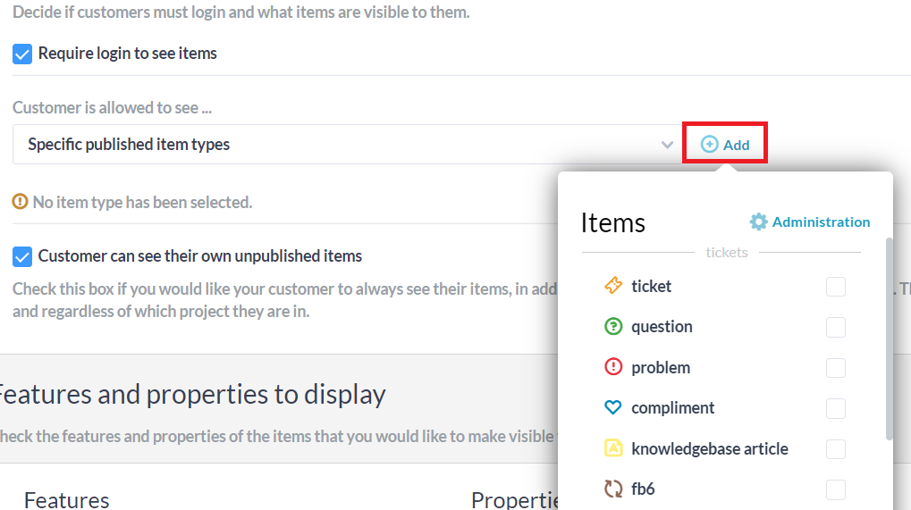 Classic Portal Visibility Settings | OneDesk Software
