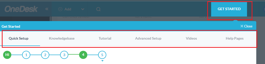 Stepping through the OneDesk Quick-Setup Wizard | OneDesk